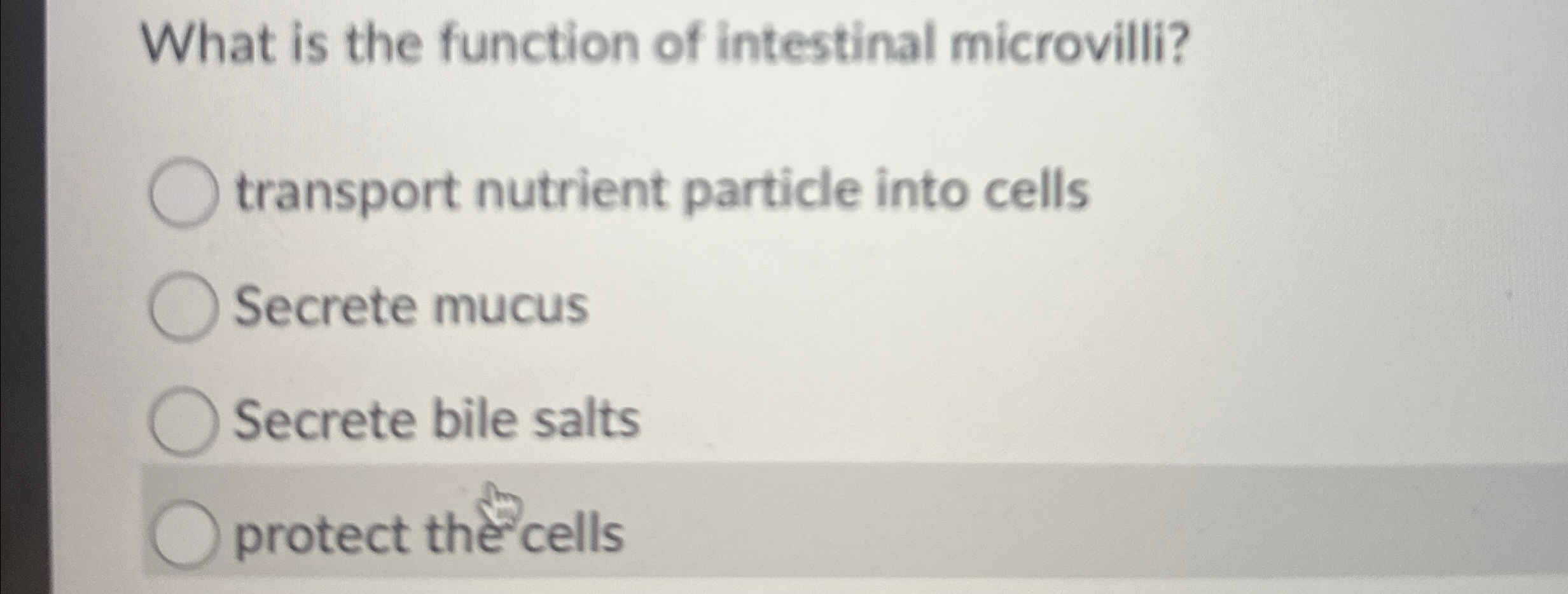 Solved What is the function of intestinal | Chegg.com