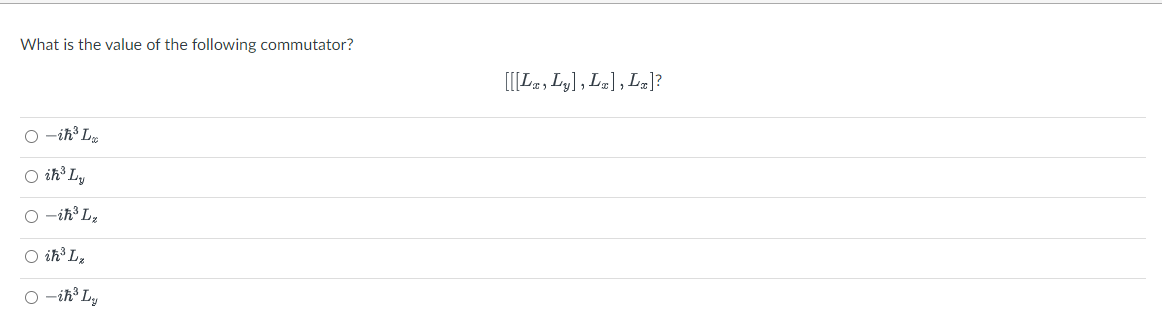 Solved What is the value of the following commutator? | Chegg.com