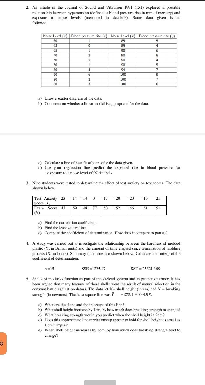 Solved 2. An article in the Journal of Sound and Vibration | Chegg.com