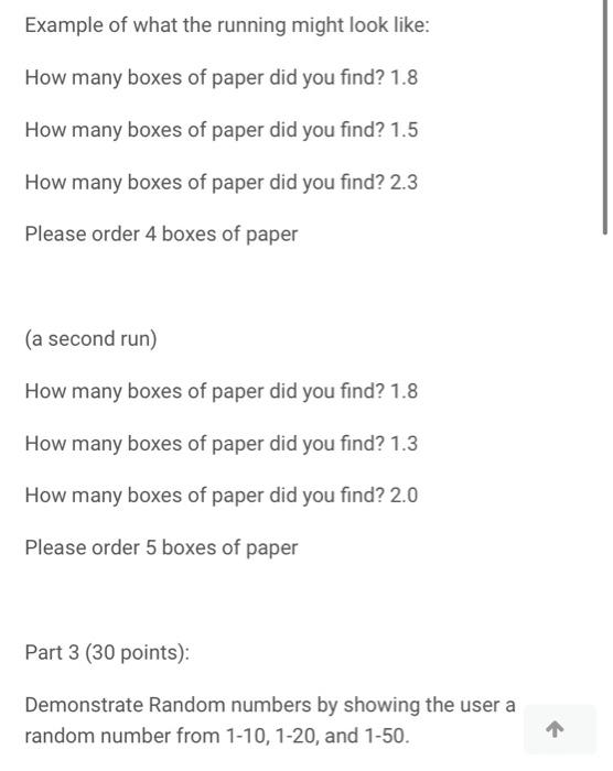 Solved Part 1 (35 points): Make a program that asks the user | Chegg.com