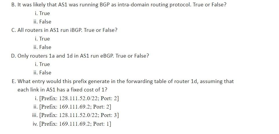 Solved Consider The Topology In Figure 5. Assume That Router 