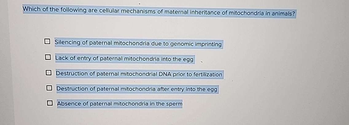 Solved Which of the following are cellular mechanisms of | Chegg.com