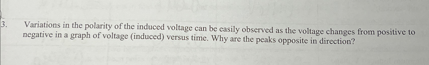 Solved Variations in the polarity of the induced voltage can | Chegg.com