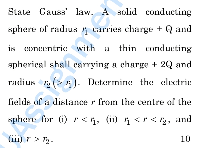 Solved State Gauss' law. A solid conducting sphere of radius | Chegg.com