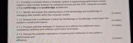 Solved 2.1. ﻿Consider a scenario where a computer system is | Chegg.com
