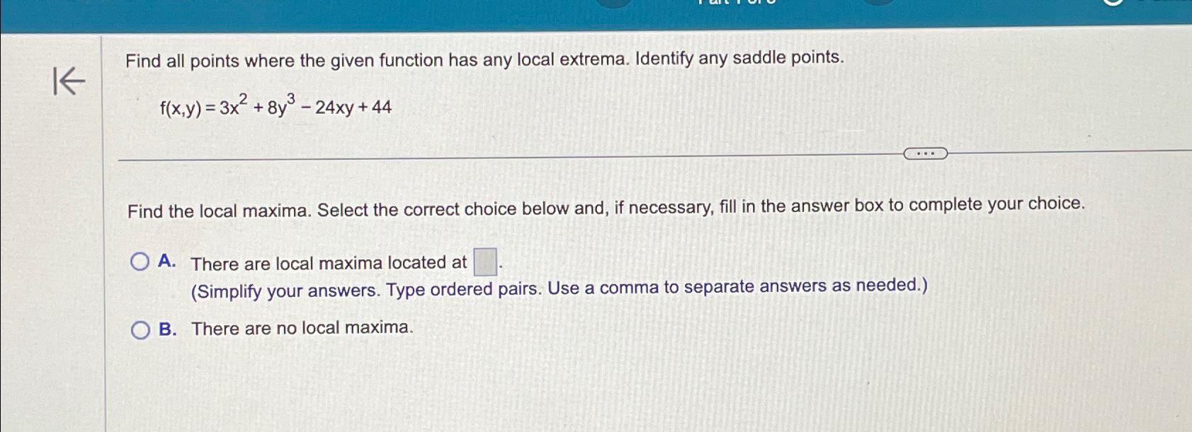 Solved Find all points where the given function has any | Chegg.com