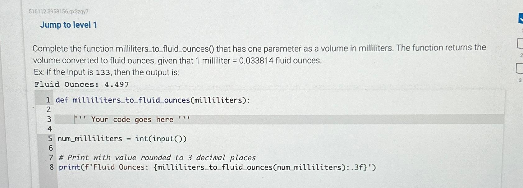 Solved 5161123958156.9×3z9y7Jump to level 1Complete the | Chegg.com