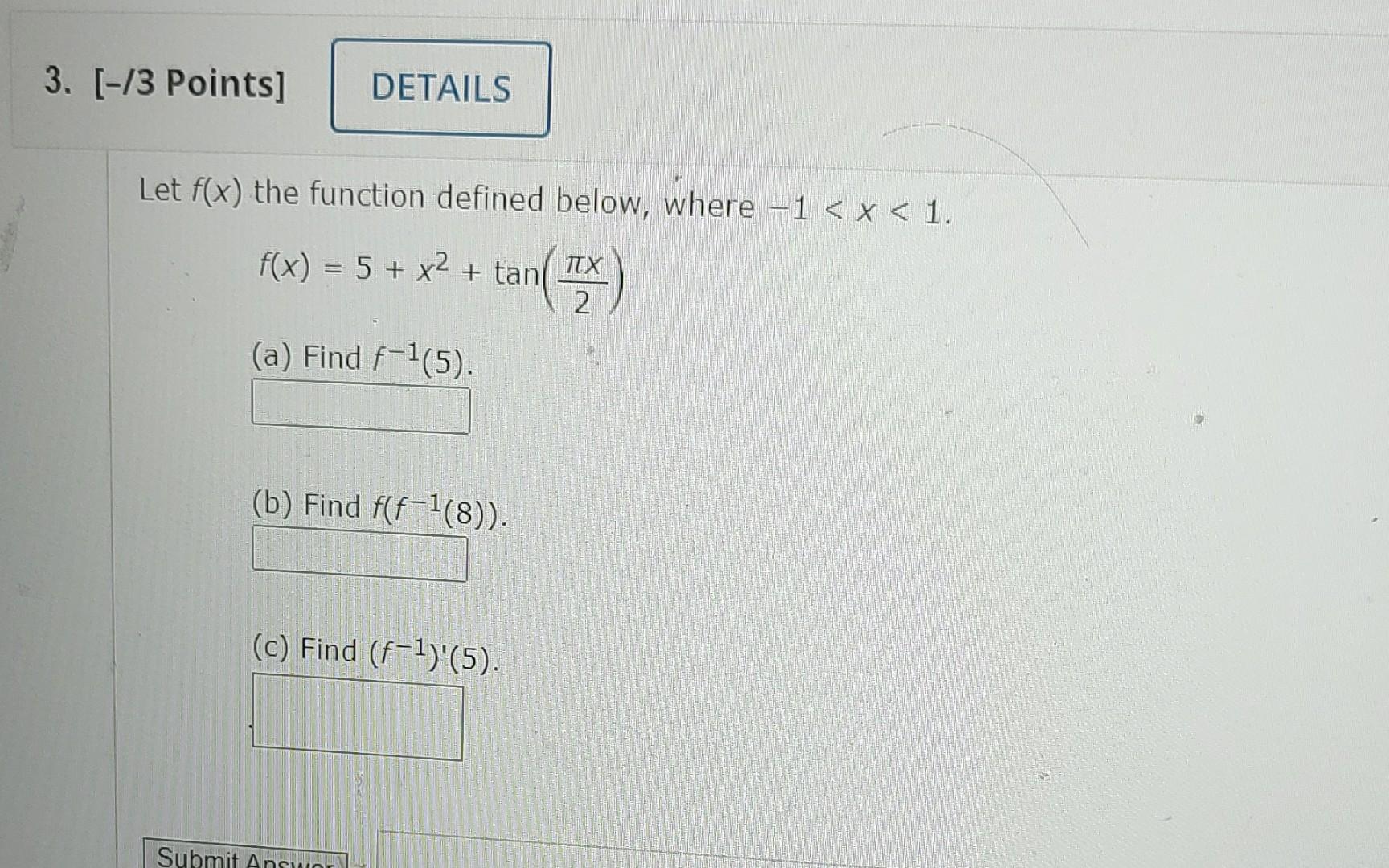 Find (f−1)′(a) f(x)=3x3+3x2+3x+2,a=2Let f(x) the | Chegg.com