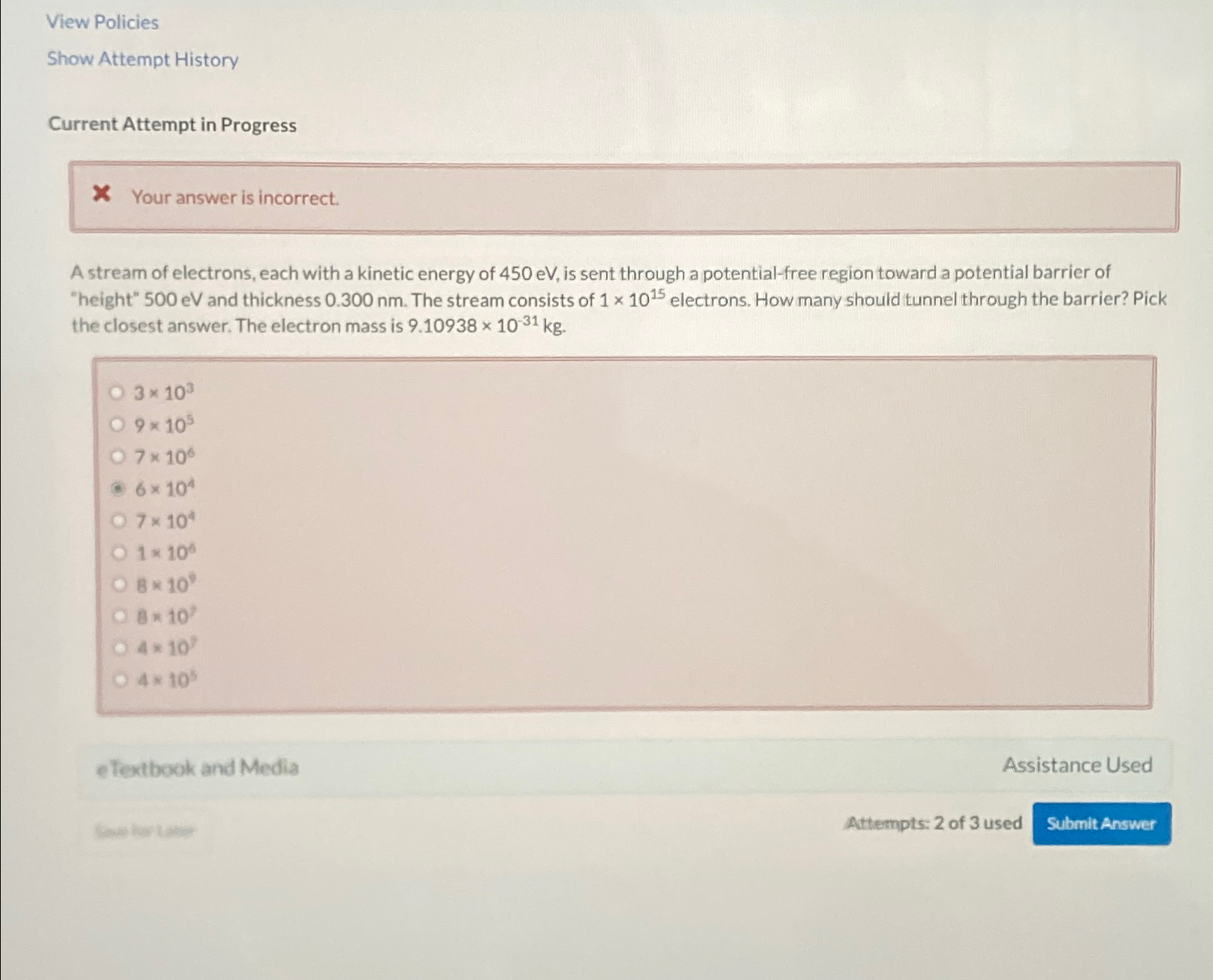 Solved View PoliciesShow Attempt HistoryCurrent Attempt in | Chegg.com