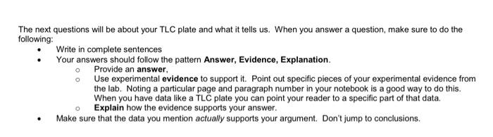 1.800 mThe next questions will be about your TLC | Chegg.com