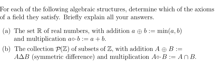 Solved Ring theory. Please can someone help solve both parts | Chegg.com