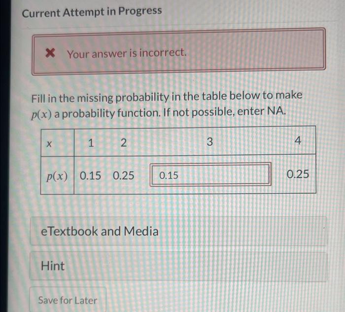 Solved Current Attempt in Progress (a) Use the probability | Chegg.com