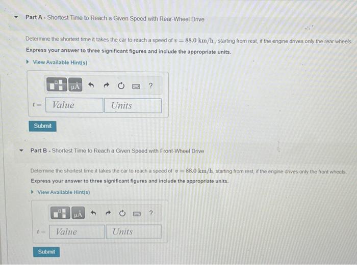 Solved Determine the shortest time it takes the car to reach | Chegg.com