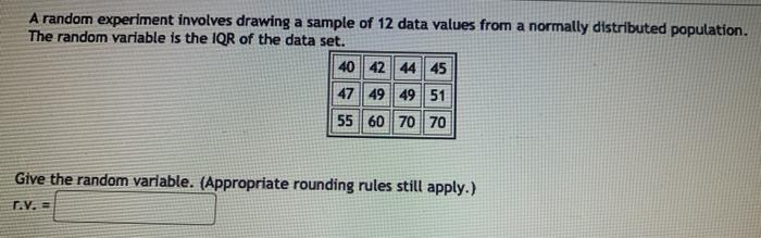 Solved A random experiment involves drawing a sample of 12 | Chegg.com