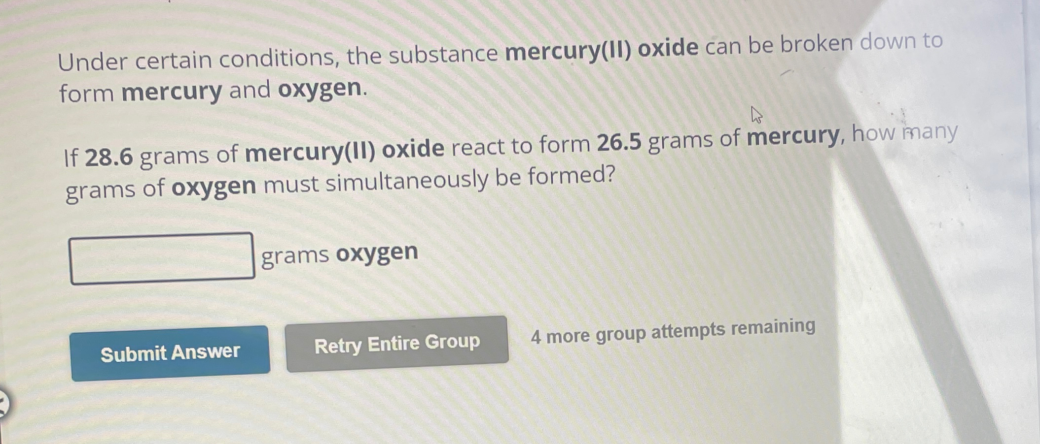 Solved Under certain conditions, the substance mercury(II) | Chegg.com