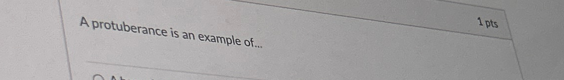 Solved A protuberance is an example of... | Chegg.com