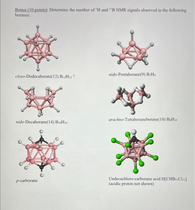 Solved Determine the number of 1H and 11B NMR signals | Chegg.com