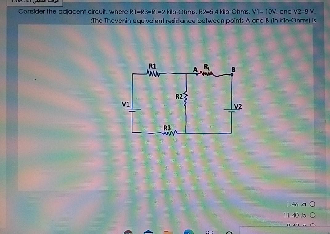 Solved Consider the adjacent circuit, where Ri=R3=RL=2 | Chegg.com