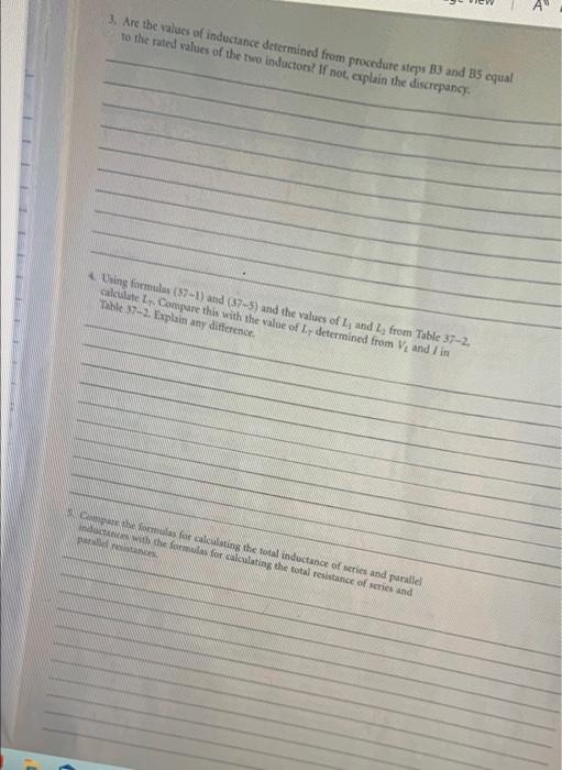 A. Inductor Testing B. Behavior of Inductors | Chegg.com