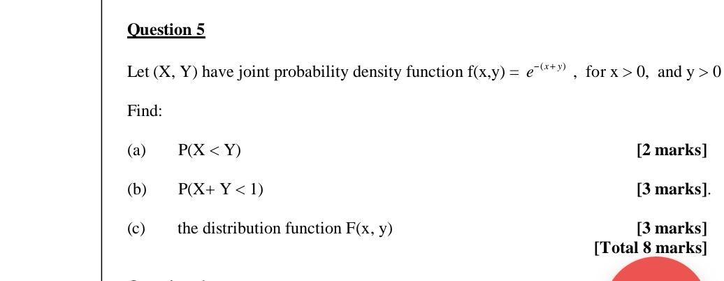 Solved Let (X,Y) have joint probability density function | Chegg.com