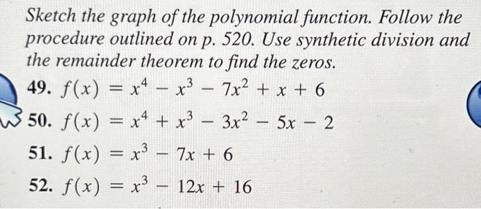 Solved Sketch the graph of the polynomial function. Follow | Chegg.com