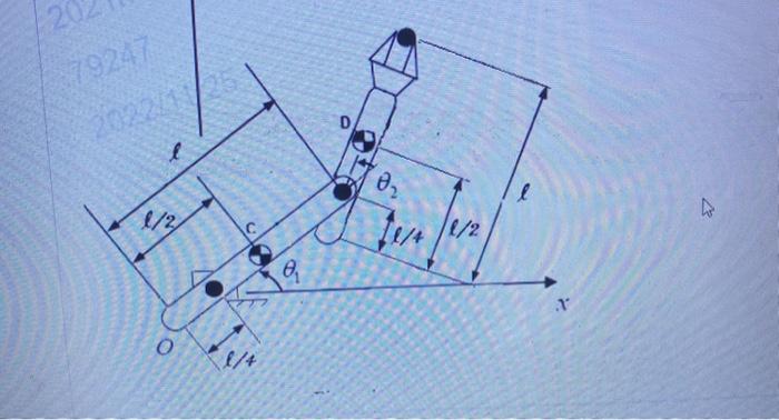 Using the Lagrange-Euler Dynamic Model Derive the | Chegg.com