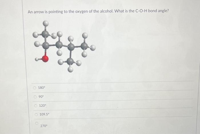 Solved An arrow is pointing to the oxygen of the alcohol. | Chegg.com