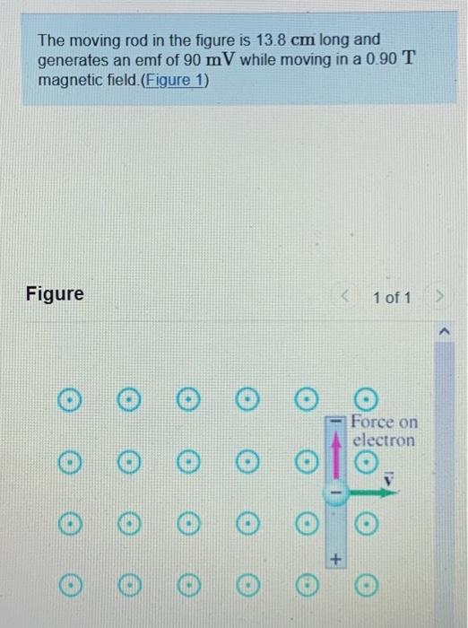 Solved The moving rod in the figure is 13.8 cm long and | Chegg.com