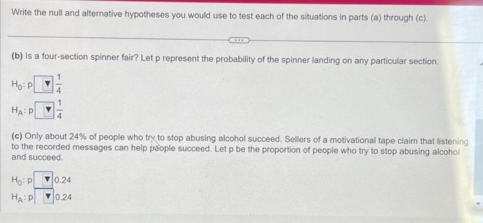 Solved Write the null and alternative hypotheses you would | Chegg.com