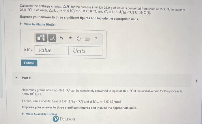 Solved Heat, q, is energy transferred between a system and | Chegg.com