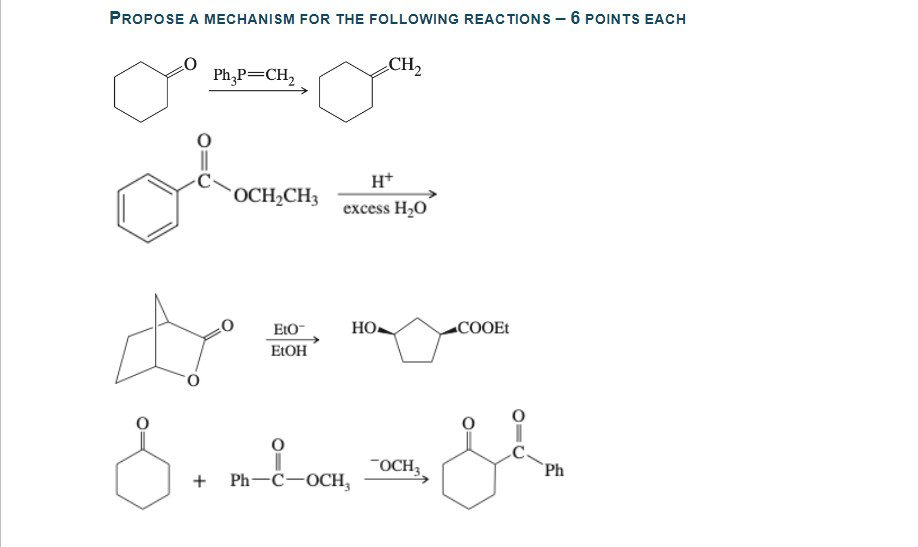 Solved Propose a MEChANISM FOR the FOLLOWING REACtIONS | Chegg.com