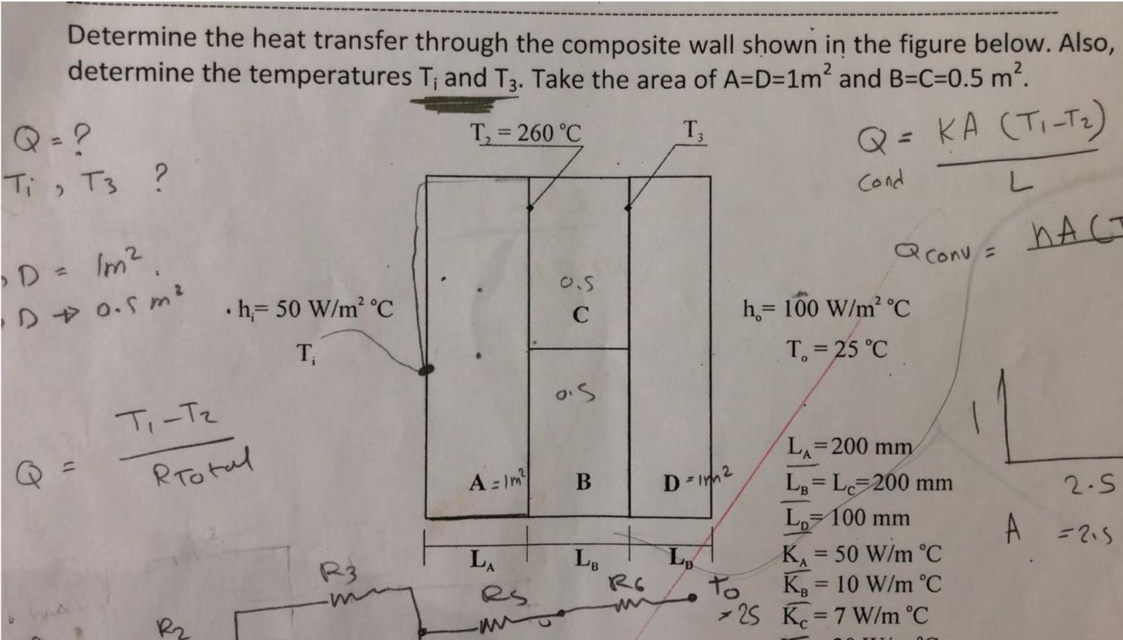 Solved Determine the heat transfer through the composite | Chegg.com