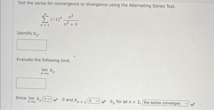 Solved Test the series for convergence or divergence using | Chegg.com