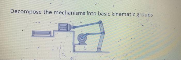 Solved Decompose the mechanisms into basic kinematic groups | Chegg.com
