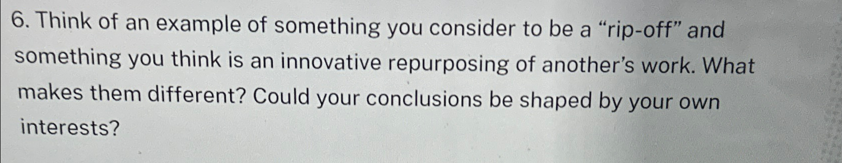 Solved Think of an example of something you consider to be a | Chegg.com
