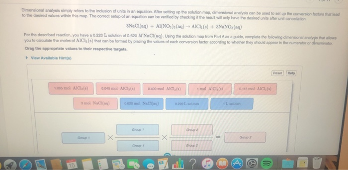 Dimensional analysis simply refers to the inclusion | Chegg.com