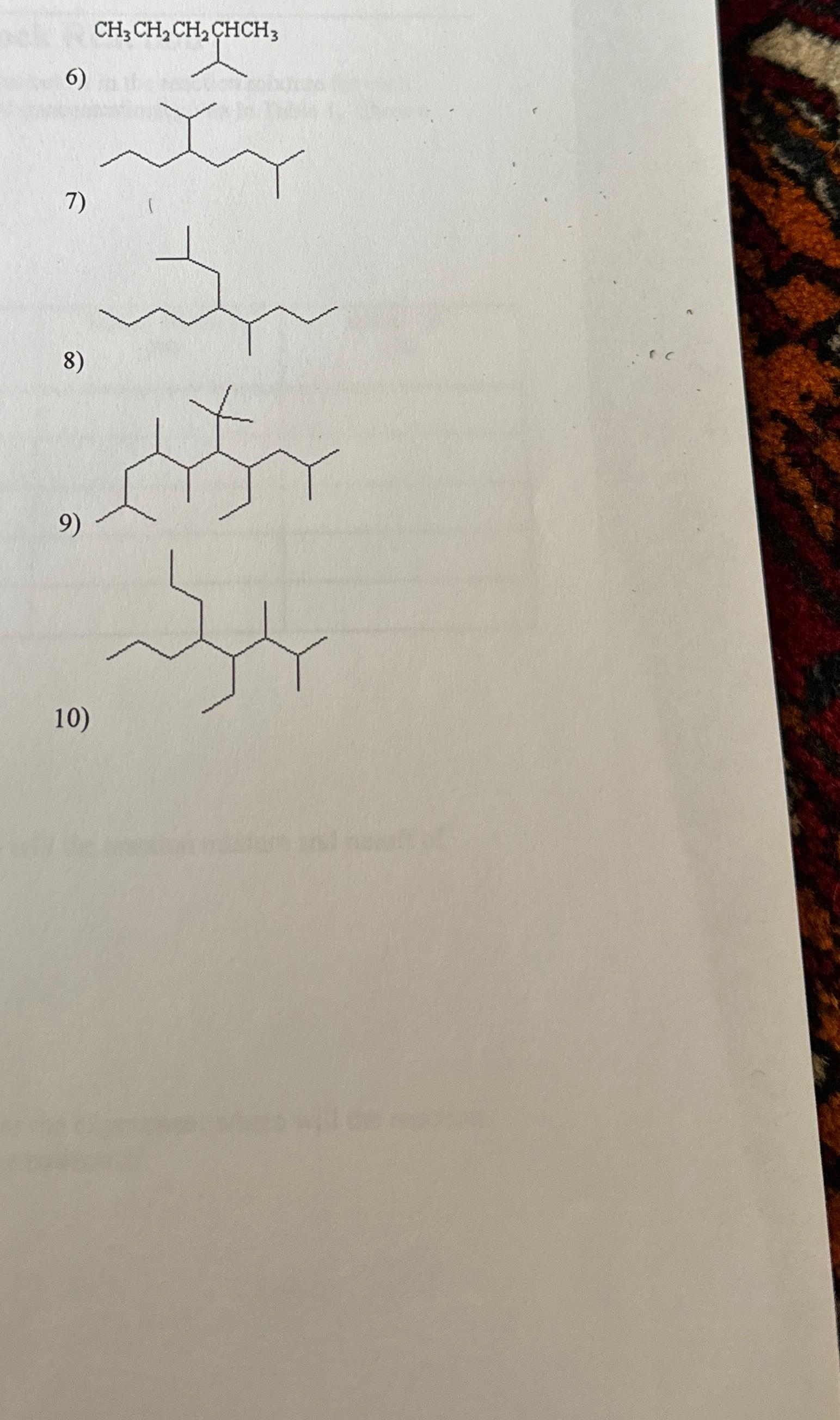 Solved 9 ,Give the correct name for the following compounds | Chegg.com