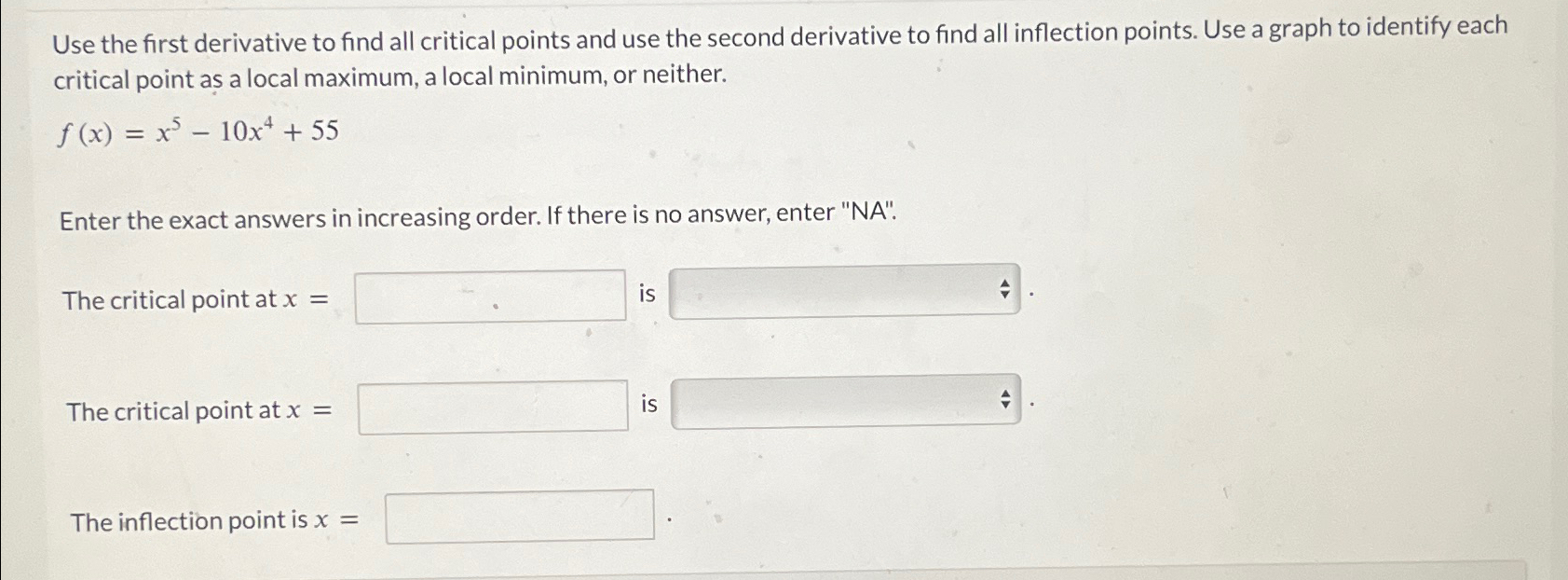 Solved Use the first derivative to find all critical points | Chegg.com