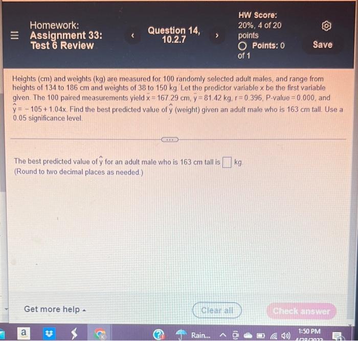 Solved Homework: Assignment 33: Test 6 Review Question 14, | Chegg.com