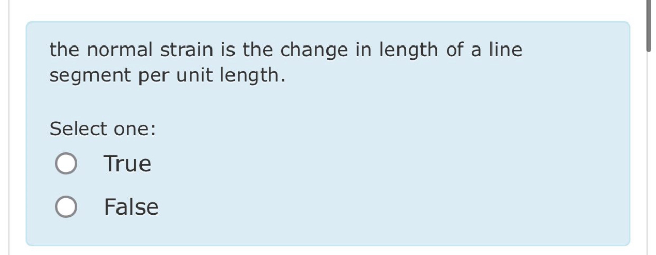 Solved the normal strain is the change in length of a line | Chegg.com