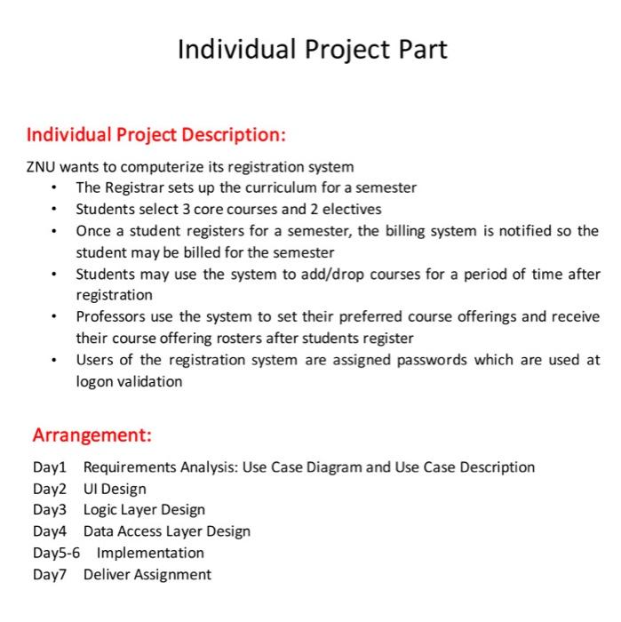 Solved Individual Project Part Individual Project | Chegg.com