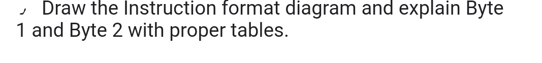 Draw the Instruction format diagram and explain | Chegg.com