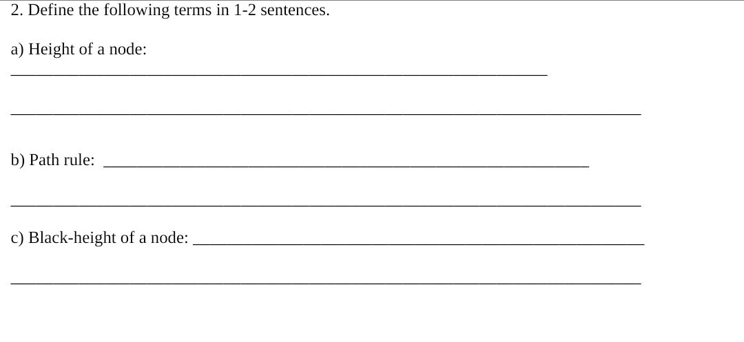Solved Define the following terms in 1-2 ﻿sentences.a) | Chegg.com