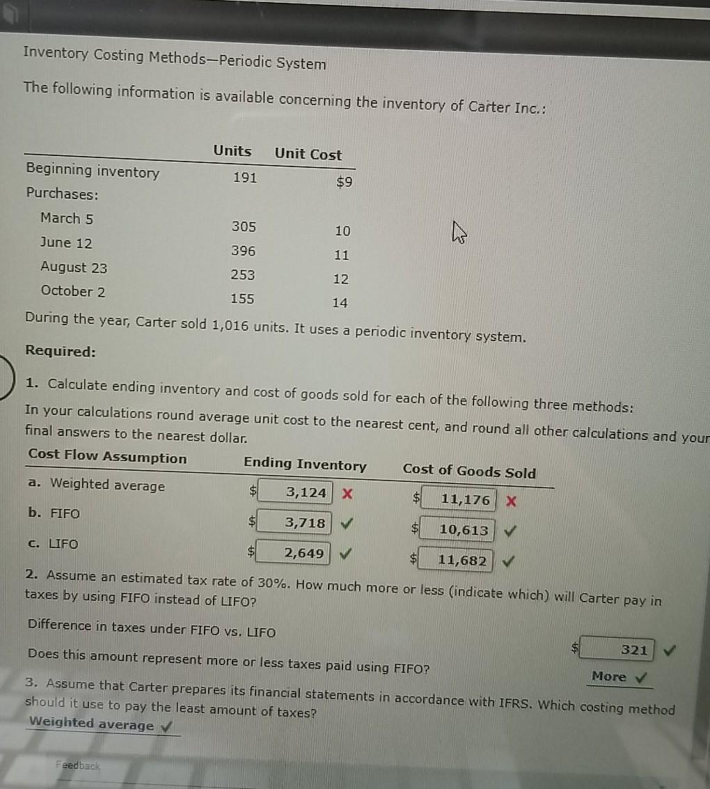 Solved Inventory Costing Methods-Periodic System The | Chegg.com