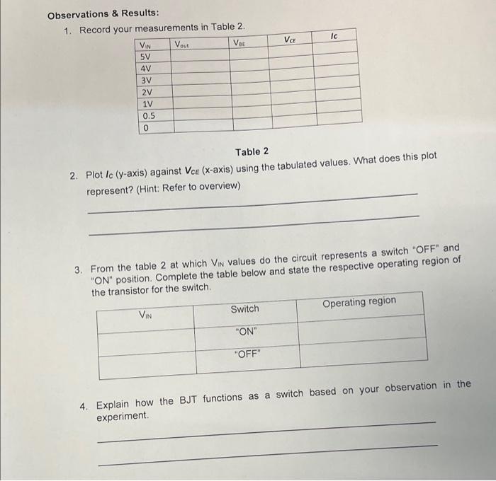 Solved Experiment 1: BJT Overview Figure 1: Bipolar Junction | Chegg.com