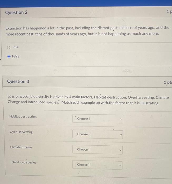 Solved Extinction has happened a lot in the past, including | Chegg.com