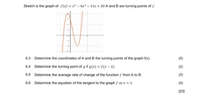 Solved Sketch is the graph of \\( f(x)=x^{3}-4 x^{2}-11 x+30 | Chegg.com