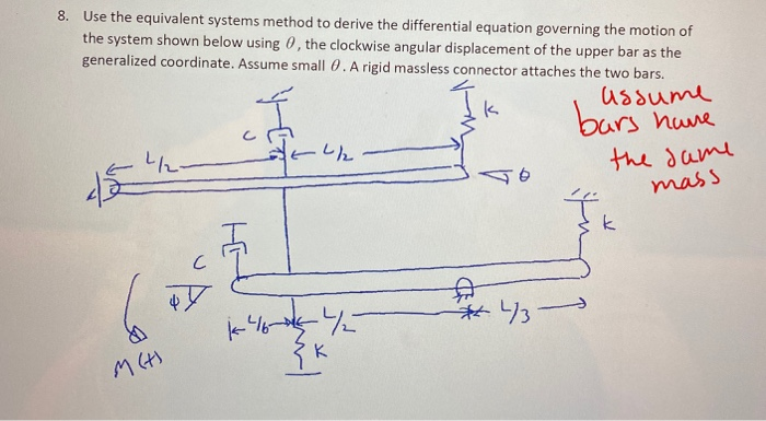 Solved 8. Use the equivalent systems method to derive the | Chegg.com