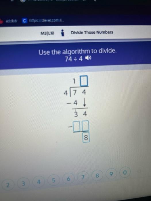 Solved satis C titus:idesercont. MB|L18 Divlde Those Numbers | Chegg.com