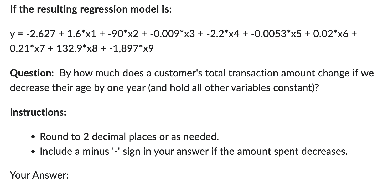 Solved A regression model was constructed to forecast the | Chegg.com